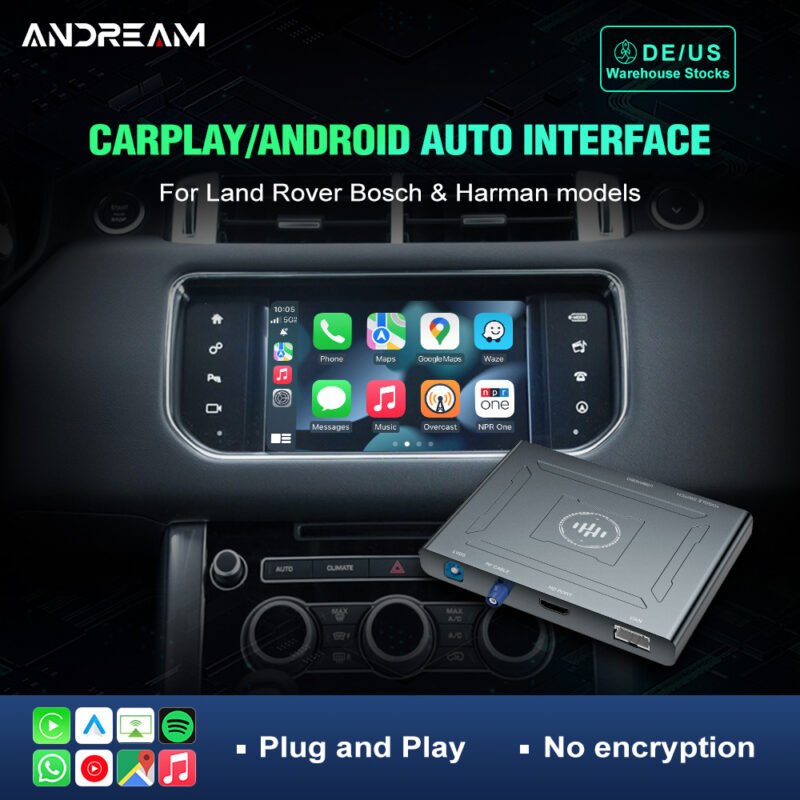 Andream Wireless CarPlay & Android Auto Interface Module Box Land Rover ...