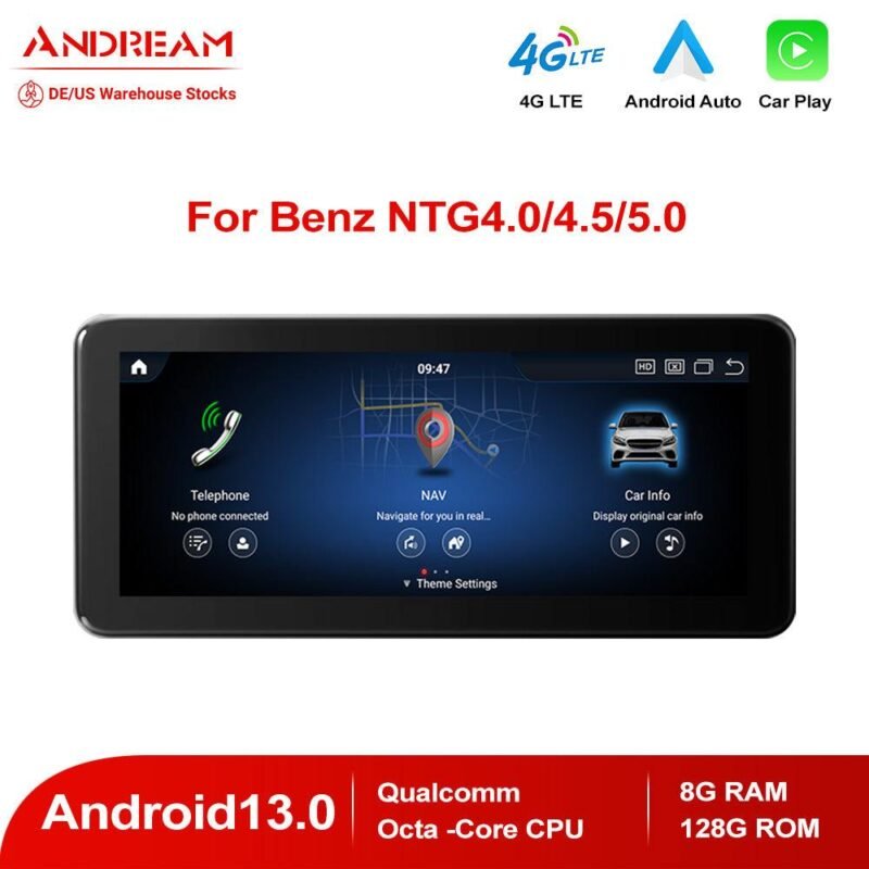 Andream Wireless Carplay Android Auto Android 13 Car Navigation For ...