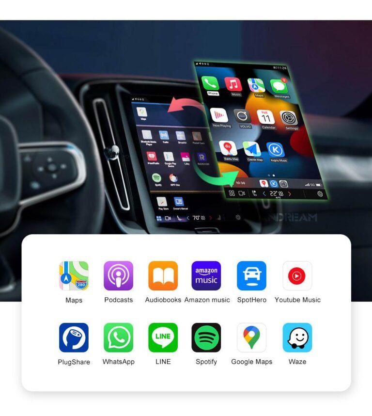 Andream Wireless Full Screen CarPlay Android Auto Retrofit Kit Smart ...