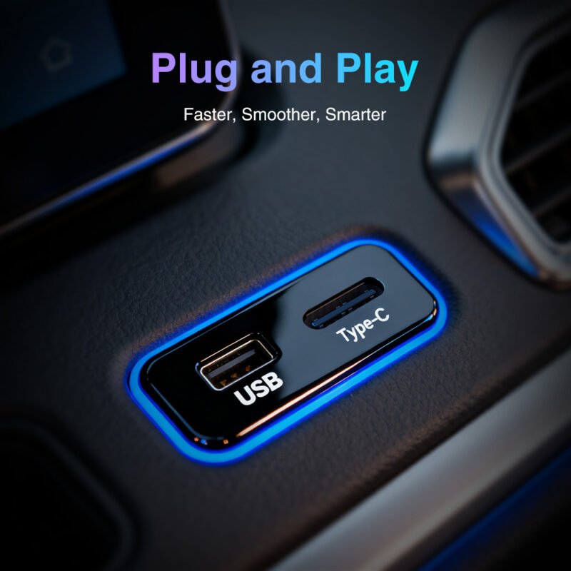2 in 1 New Android Auto Wireless Carplay USB Mini Adapter Dongle Smart ...